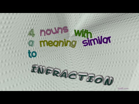 infraction - 5 nouns which are synonyms to infraction (sentence examples)