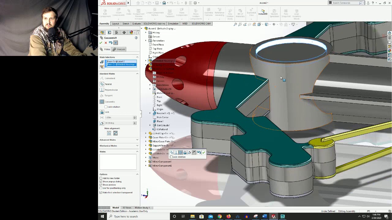 Solidworks Basic Assembly Tutorial: Bottom Up Assembly 3