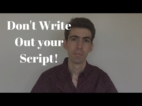 Want to give a good Presentation? Do Not Write out your Script!