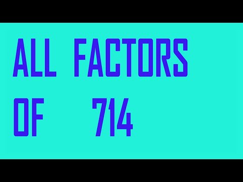 All the factors of 714 By prime factorization method