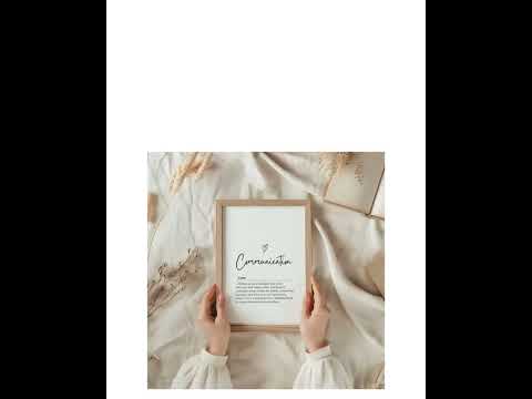 Communication Definition Printable Wall Art, Minimalist Love Quote Poster, Family Home Decor, Dig...