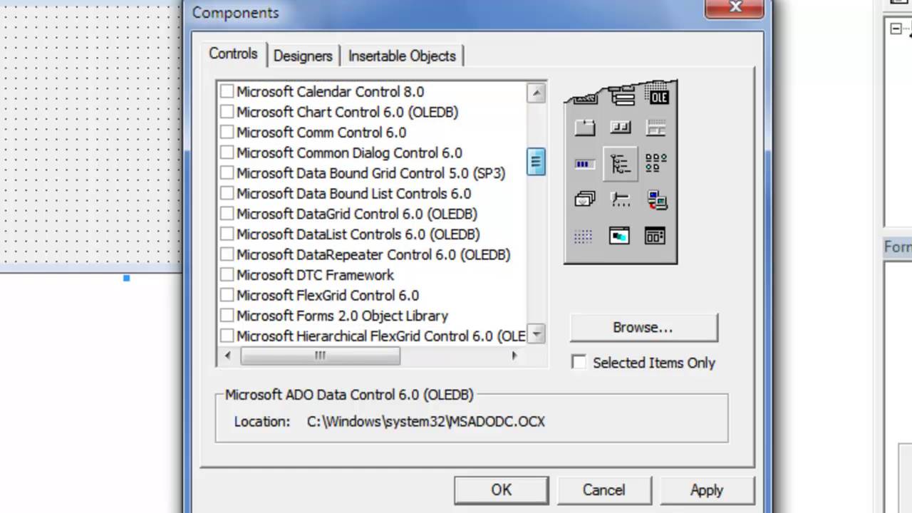 how to connect the Database in Visual Basic 6 0