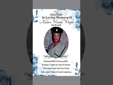 Alderic W. Wright | Funeral Announcement #obituariessvg