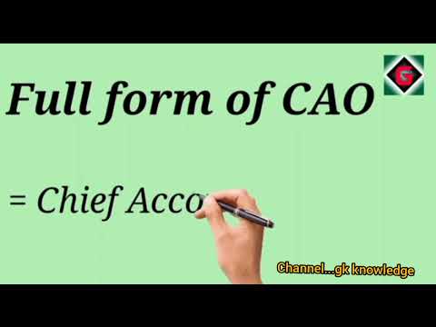 Full Form OF CAO