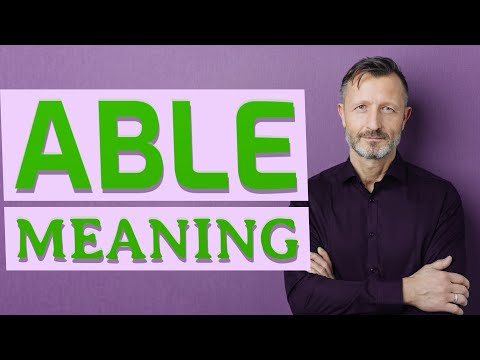 Able | Meaning of able