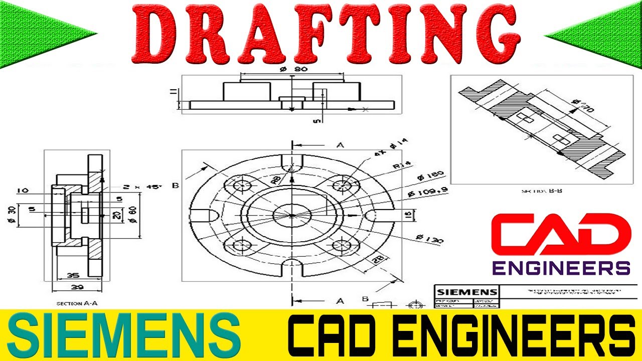 7. Drafting of part modeling in Siemens NX 10.