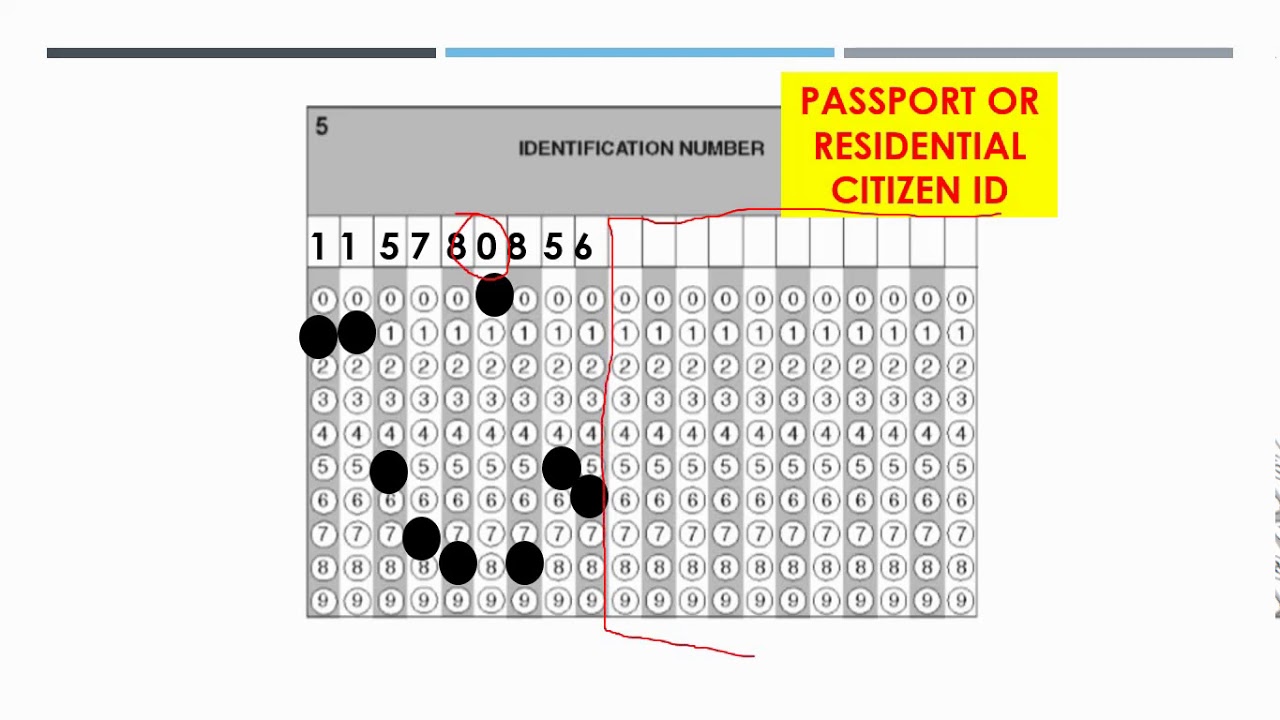 TOEIC official answer sheet