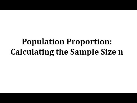 Determine a Sample Size of a Population Proportion | Math Help from ...