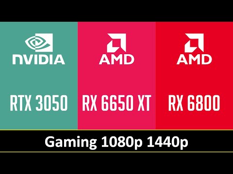 RTX 3050 vs RX 6650 XT vs RX 6800 - Gaming 1080p 1440p
