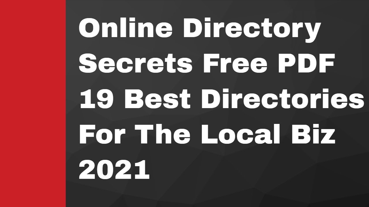 Free Online Directory Pdf | Eguide | Full Presentation | free directory Audite|