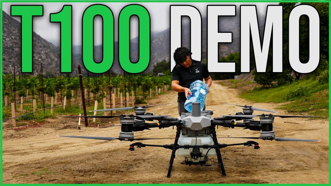DJI Agras T100 Spray Demo | Vineyard