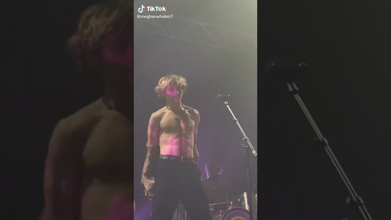 Ross Lynch taking his shirt off!