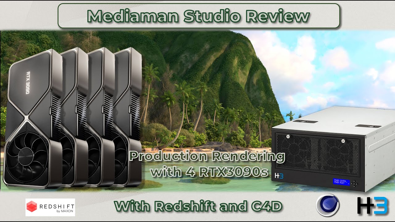 Production rendering 4 RTX3090s and Redshift/C4D
