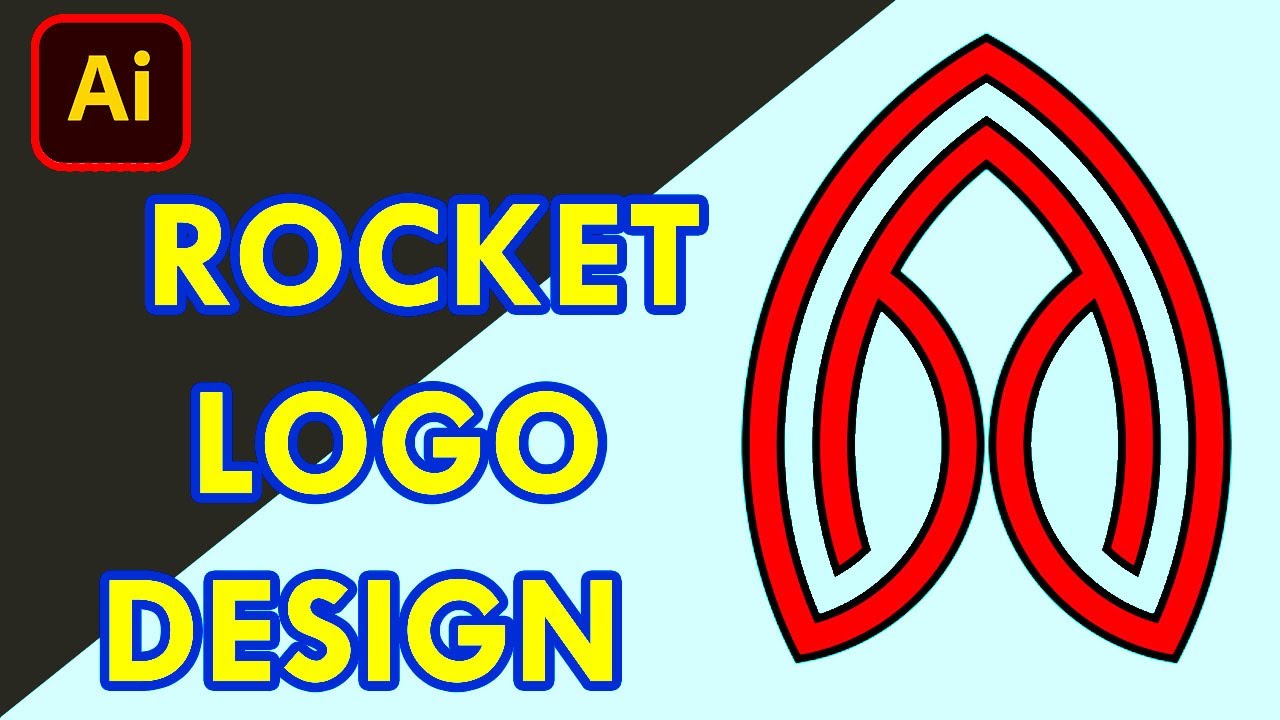 How To Make a Minimal Rocket Logo Design - Illustrator 2025