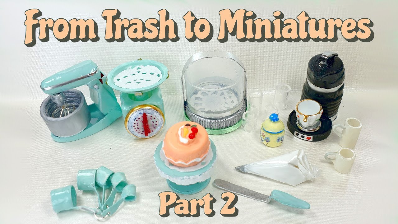 MINIATURES Made From TRASH!  PART 2 | Miniature Kitchen #MiniatureCraftsWithWasteMaterials