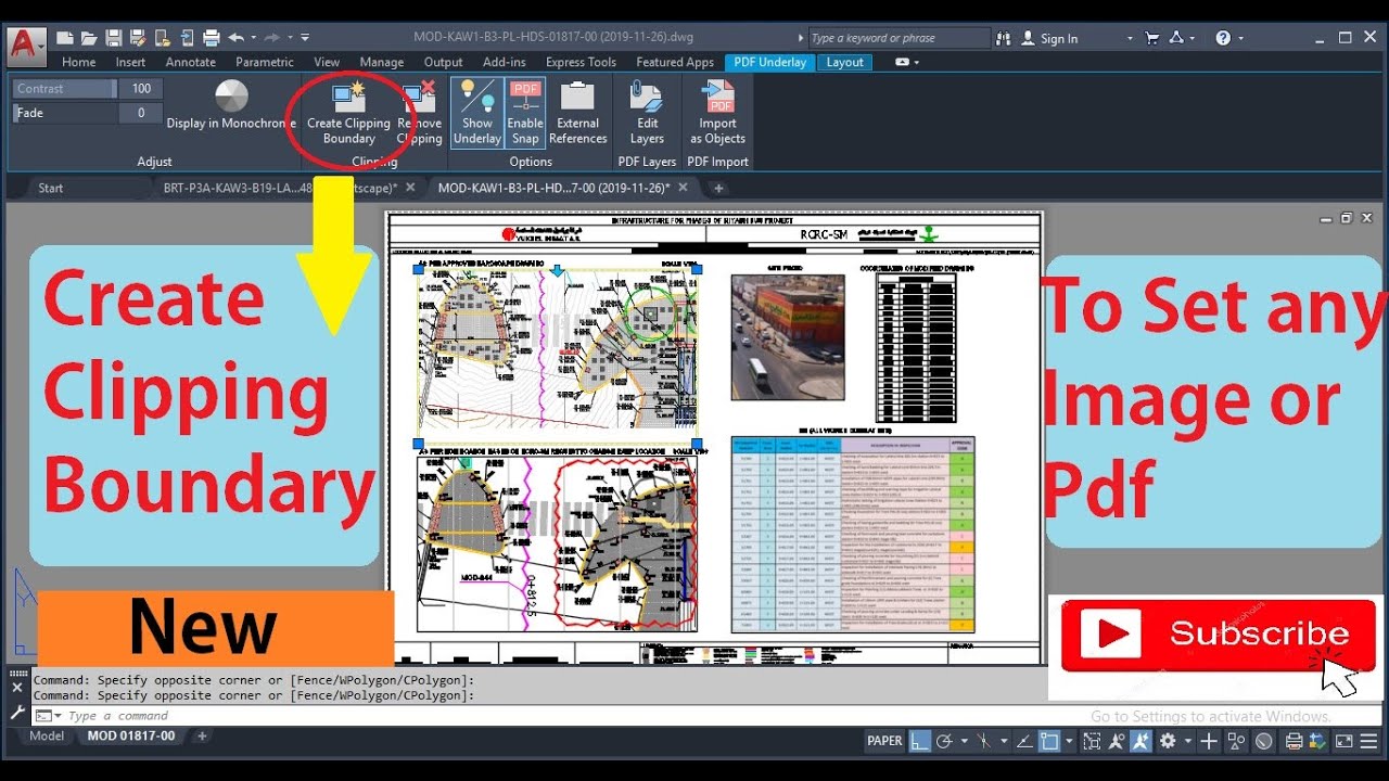 How to use (Create Clipping Boundary) to set exact rectangle shape image or pdf.