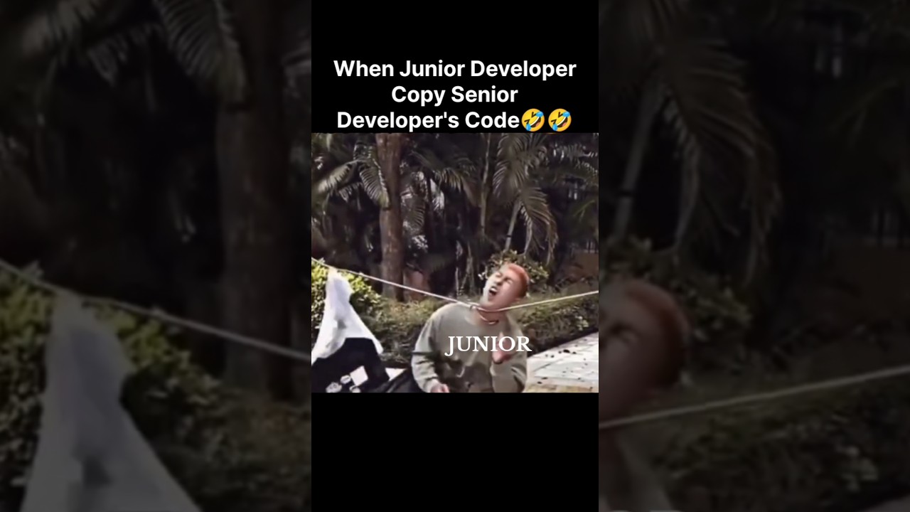 when Junior Developer Copy Senior developer Code. #developer #funny #memes #codingblog #devlife