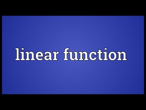 Linear function Meaning