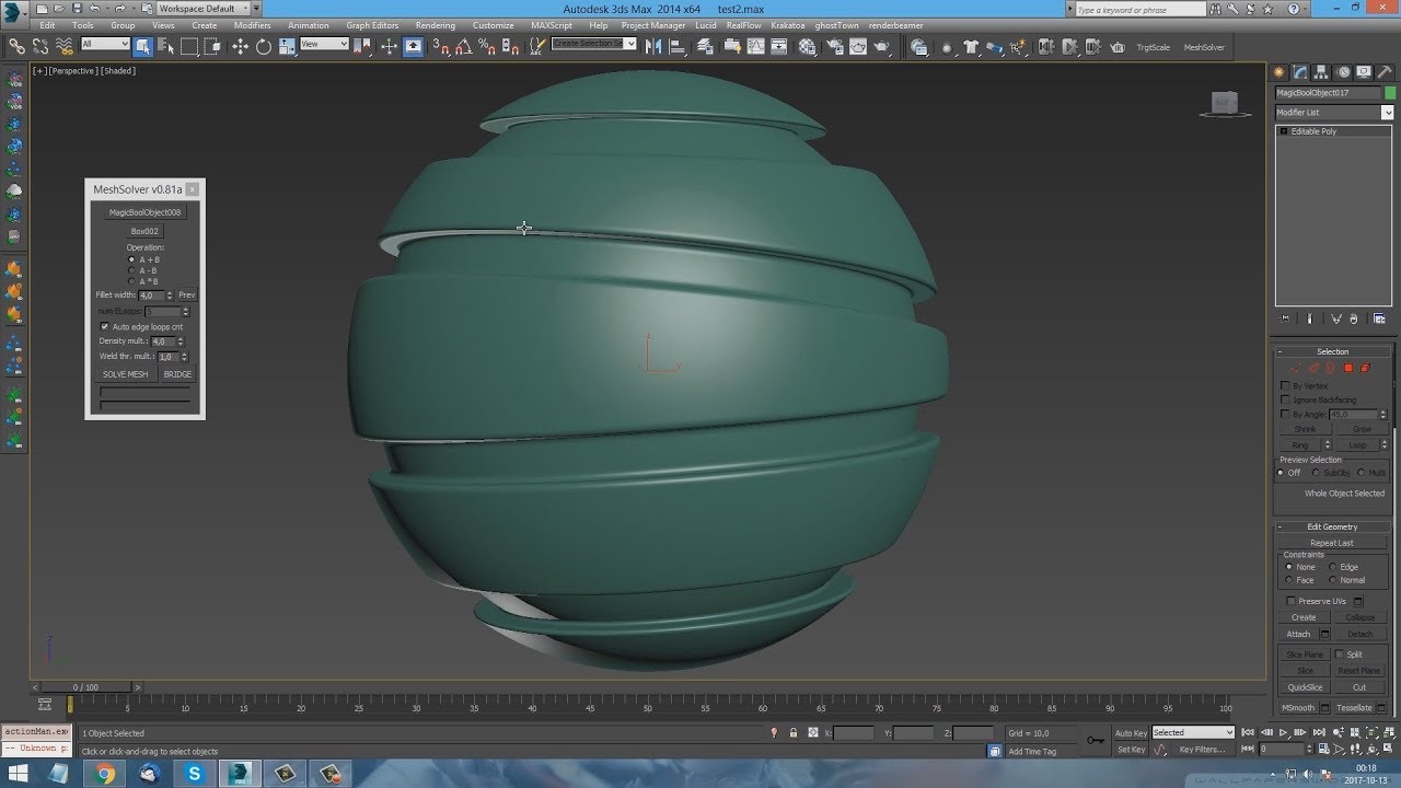 Smooth boolean inside 3ds Max - R&D