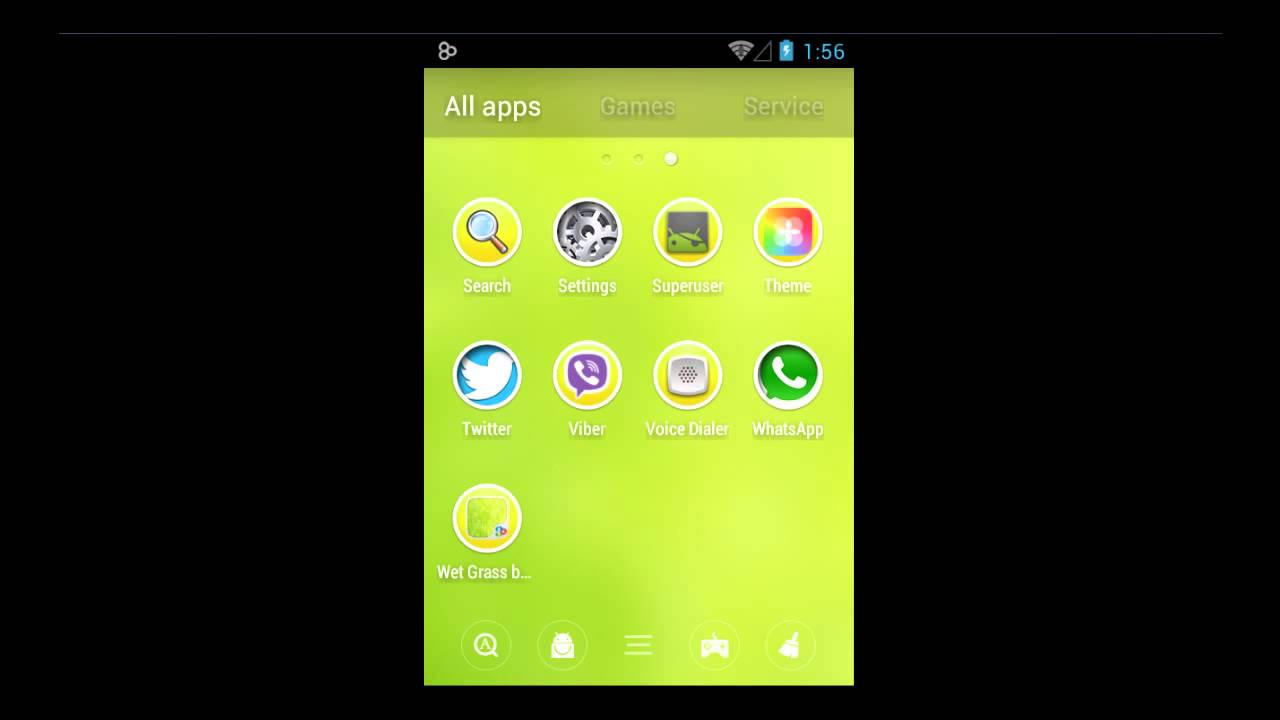 Wet Grass Theme With Amazing Design For Android Device