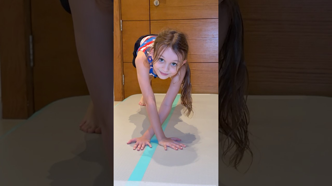 Mia Tries Viral Gymnastics Twist Challenge | Bear Walk to Frog Position