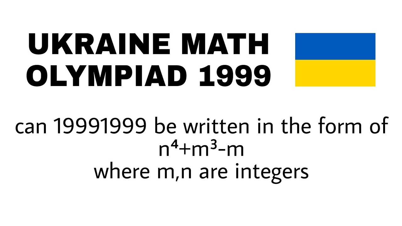 Ukraine math Olympiad 1999