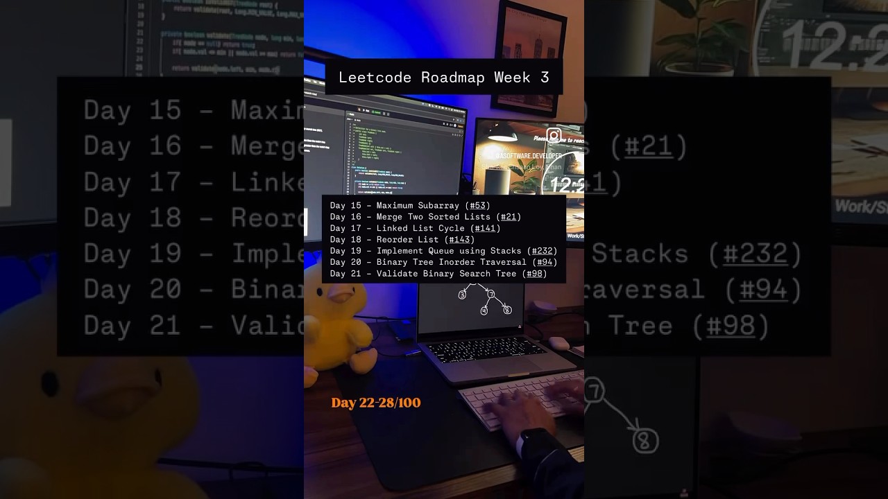 100 days of Leetcode Journey Day 22-28 Leetcode RoadMap DSA Java Apna college NeetCode FreeCodeCamp