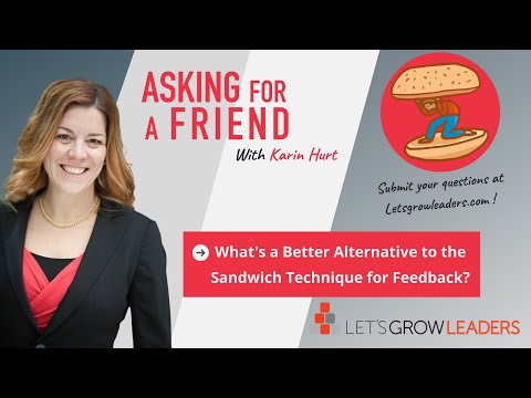 What's a better alternative to the sandwich technique for giving feedback? with captions