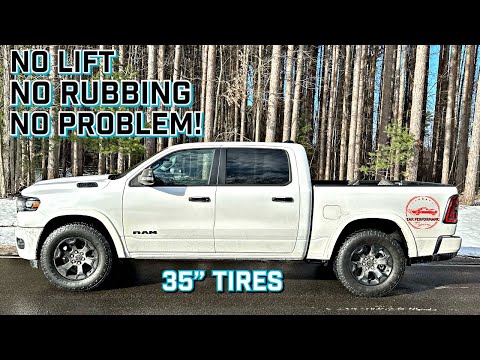 295/65/20 Tires (35s) with NO LIFT- 2025 Ram 1500