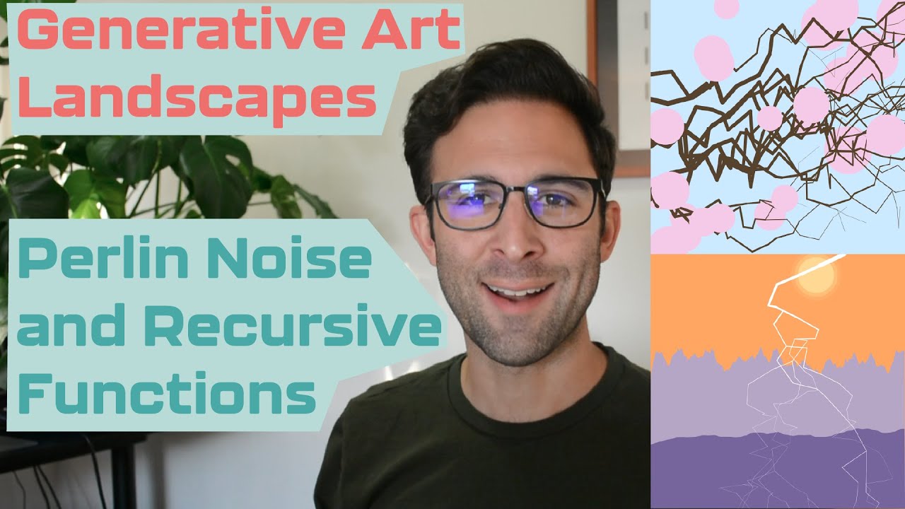 Generative Art Landscapes Tutorial (Perlin Noise + Recursive Functions)