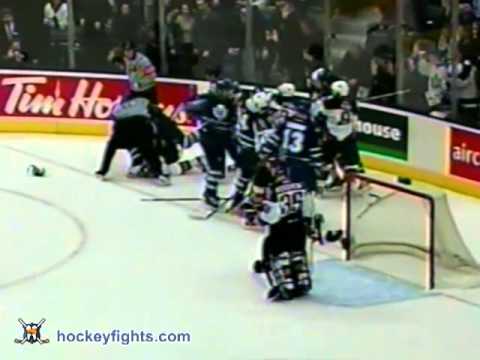 Rory Fitzpatrick vs. Gary Roberts, February 14, 2004 - Buffalo Sabres ...