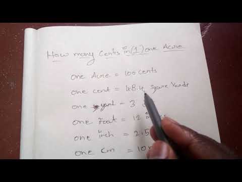 How many cents in one Acre