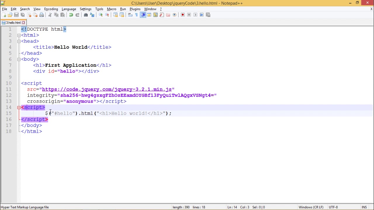 JQuery - First Application