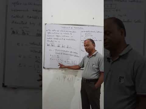 Coefficient of restitution/ definition#shorts #youtubeshorts