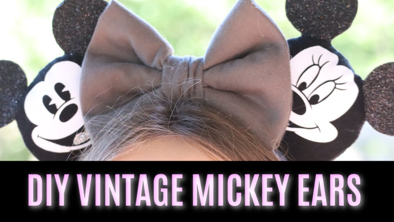 DIY Vintage Classic Mickey Mouse Ears