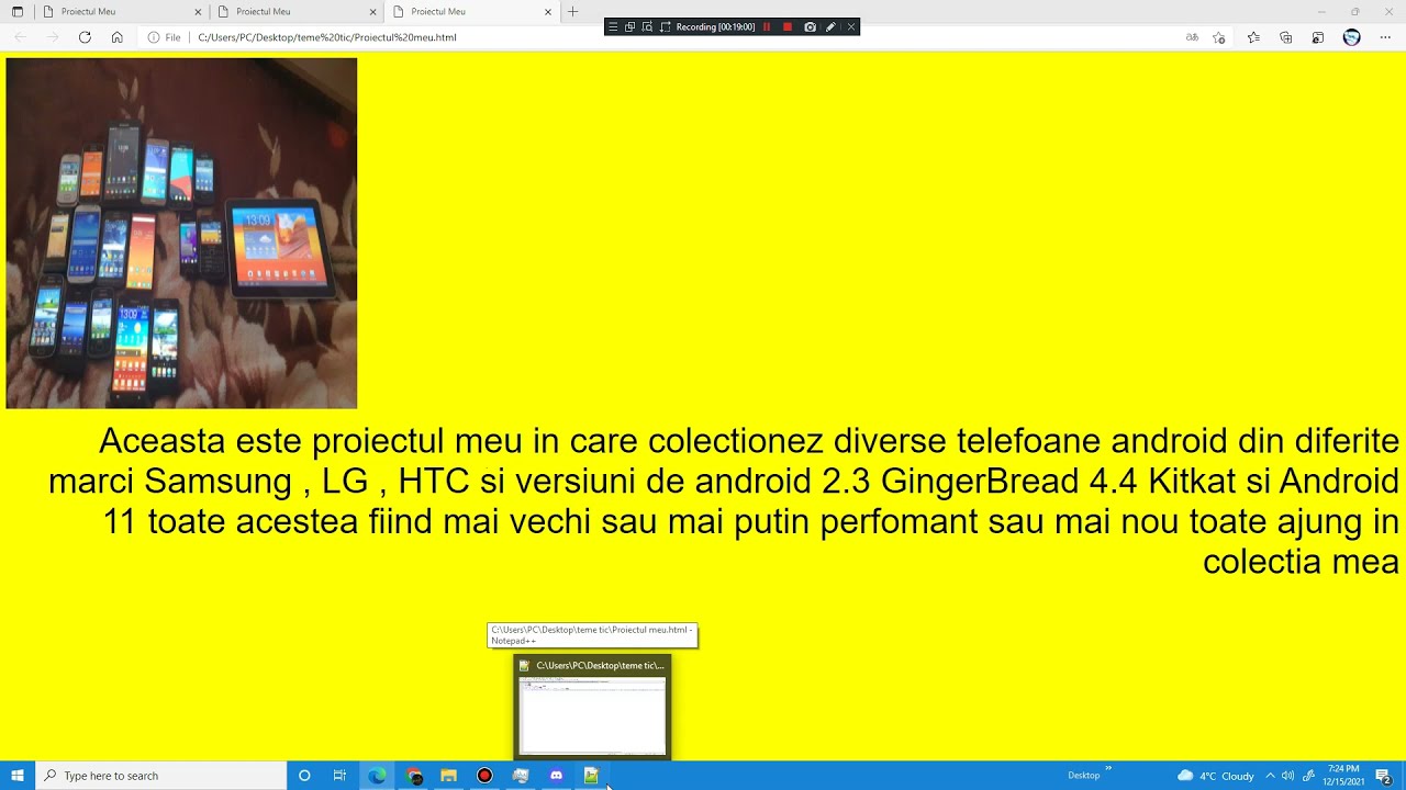 Alin Tecsan - Facem un Document HTML despre Proiect la TIC
