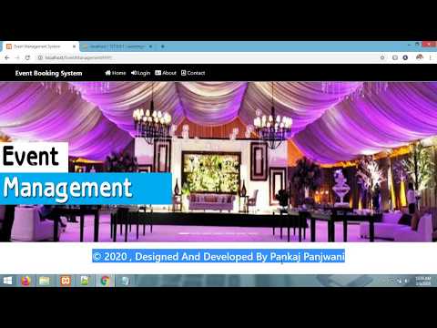 Learn Event Booking Management Project PHP MYSQLI By Pankaj Panjwani ...