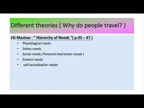F 4BCTHS ( Revision on the theories of travel motivations )