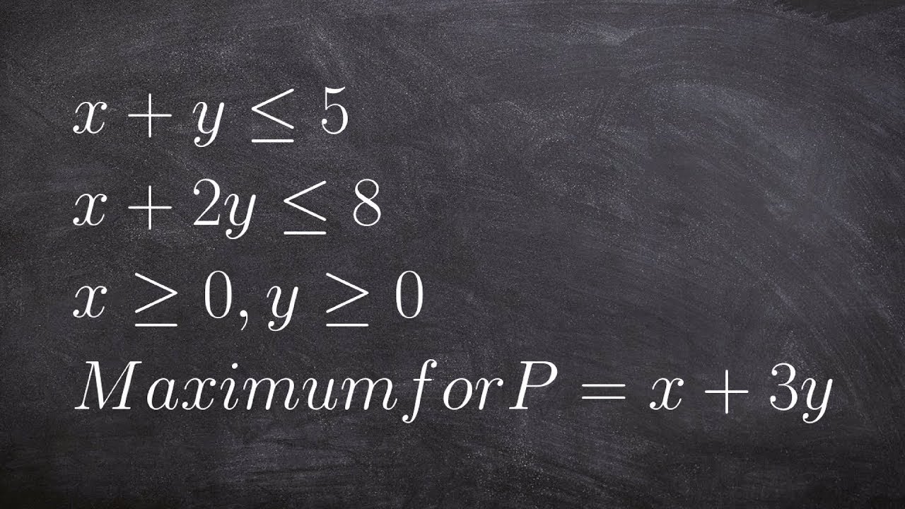 Linear programming how to optimize the objective function