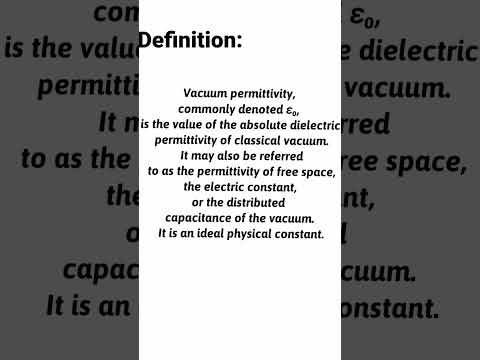 Permittivity of Vacuum#shorts#physics