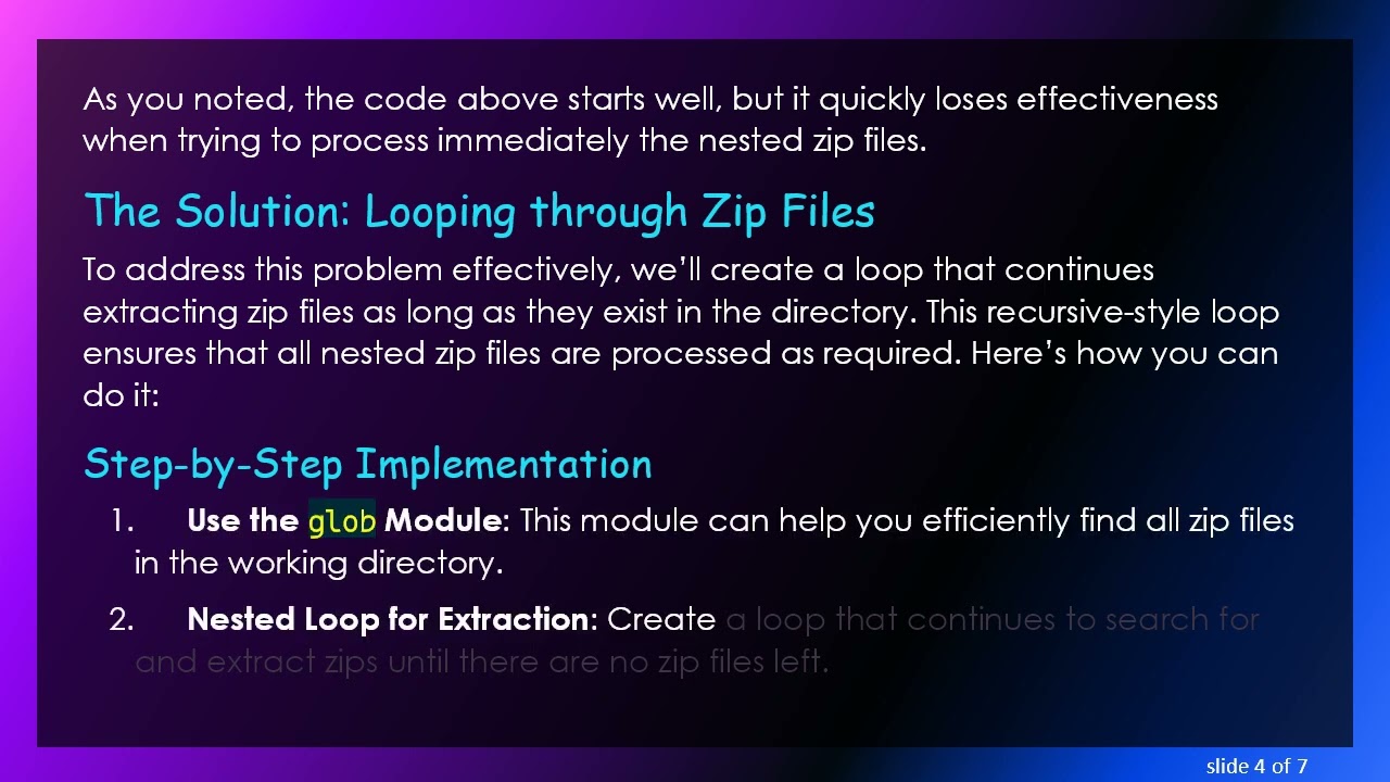 Handling Nested Zip Files in Python