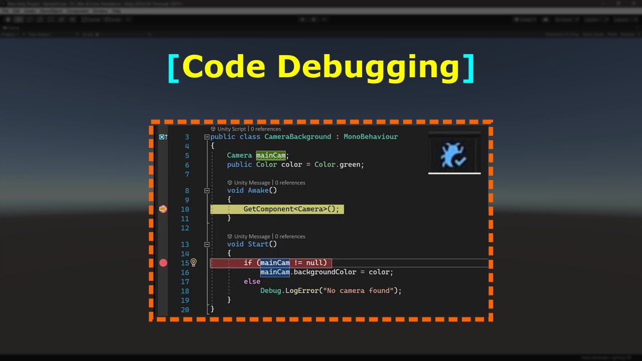 Code Debugging in Visual Studio | Unity Debugger | C# | Unity Game Engine