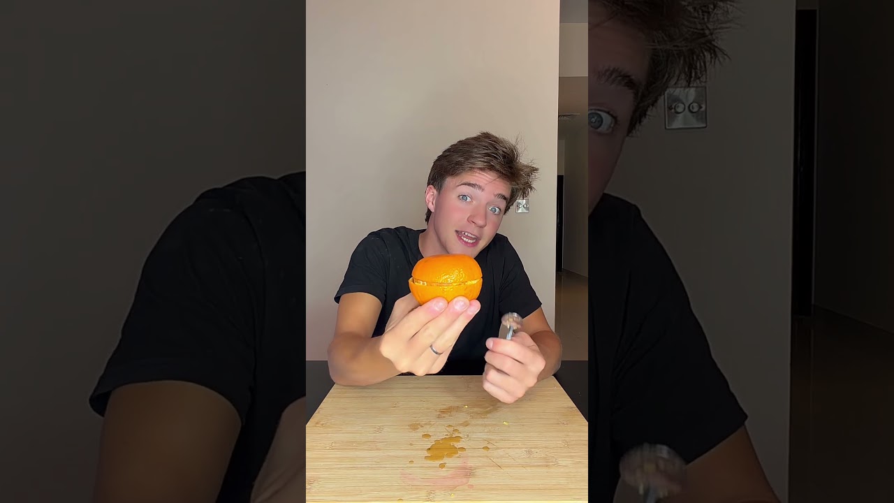 Orange Candle Hack 😋.   #usa @zackdfilms