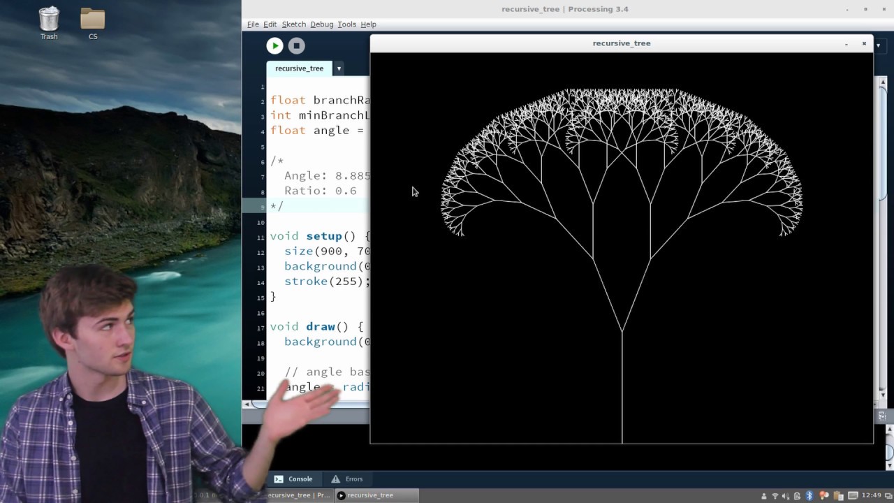 Recursive Tree in Processing, pt. 1 - Computers4Kids