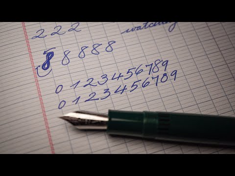 how to write numbers in business cursive