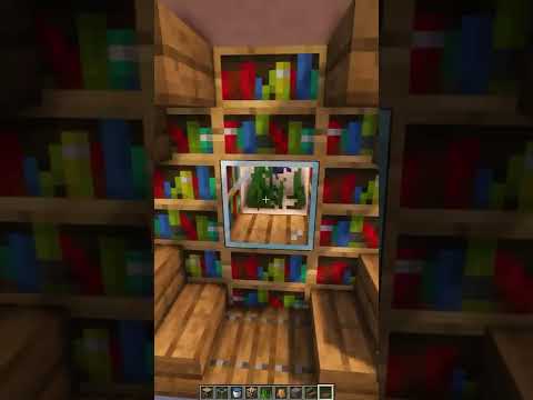 Aqua Book Shelf Design (Minecraft) #shorts