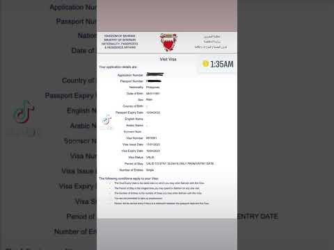 Bahrain 3 Month Visit Visa DeataiL 1 Day Over Stay Fine 1 Dinaar