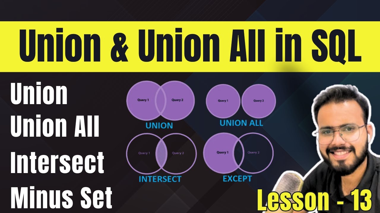 MySQl / SQL SET Operators: UNION, UNION ALL, EXCEPT (MINUS), INTERSECT | LESSON #13 #SQL