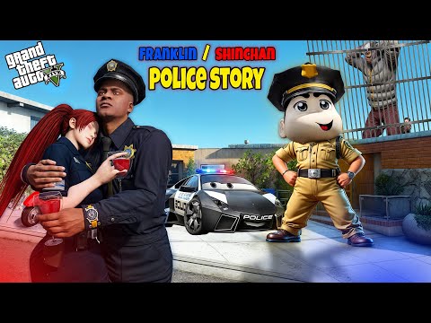😂 Shinchan Becomes Police! 😱 Franklin Robs Bank to Save Girl Officer 😍 | GTA 5 Malayalam Story