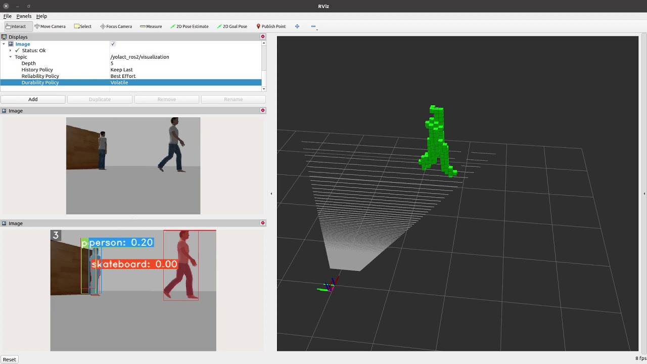 Yolact ROS2 3D Publishing Octomaps (Work in Progress)